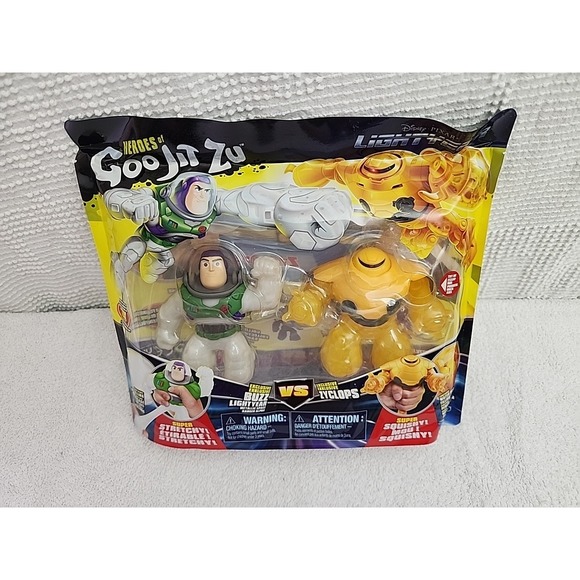 Pixar | Toys | New Heros Of Goo Jit Zu Two Pack Buzz Lightyear Zyclops ...